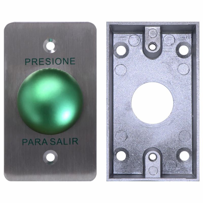 Yli Pbk818a800am Paquete Con Botón De Salida Tipo Hongo Y Caja De Montaje Metálicos Para ...