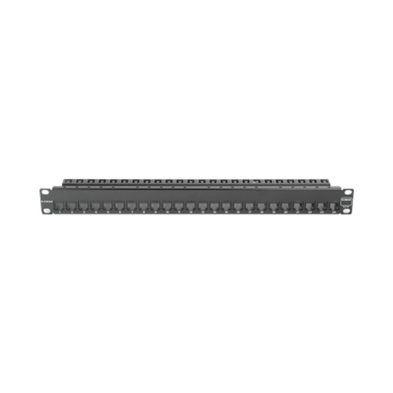 Patch Panel Zmax With Jack Utp Cat6a 24 Port 1u Black