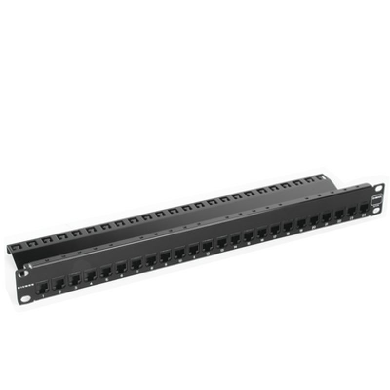 Patch Panel Zmax With Jack Utp Cat6a 24 Port 1u Black