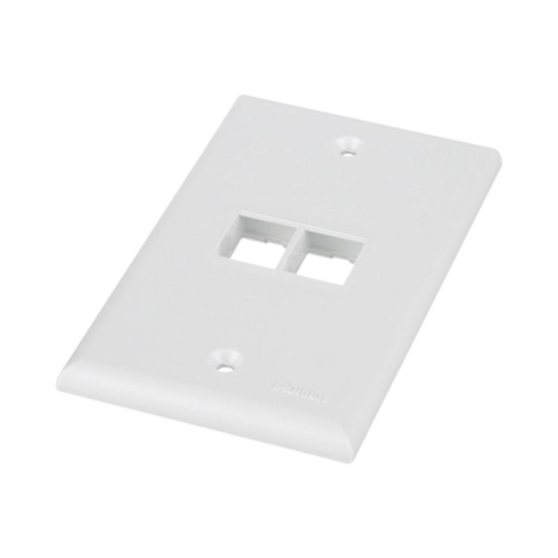 PANDUIT NK2FNWH Placa De Pared Vertical Salida Para 2 Puertos Keystone