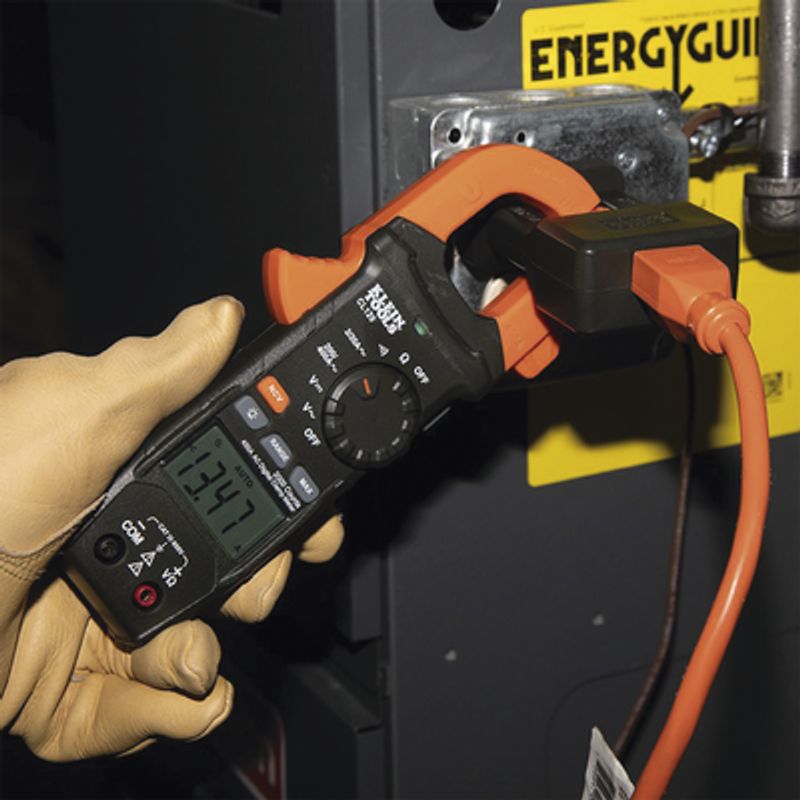 KLEIN TOOLS CL-120-KIT Kit De Amperimetro De Gancho 400a Ca Con Probad