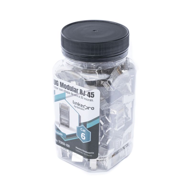 LINKEDPRO BY EPCOM TC6SG-100 Bote Con 100 Piezas De Plug Modular Rj45