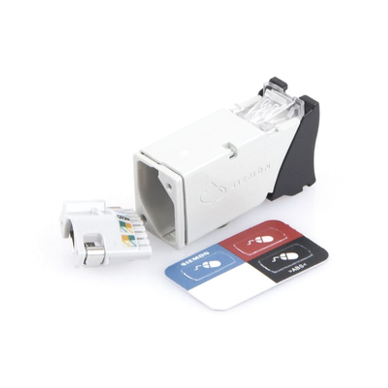 SIEMON Z6A-S01 Jack Zmax Cat6a Blindado Montaje Hibrido En Placa De Pa